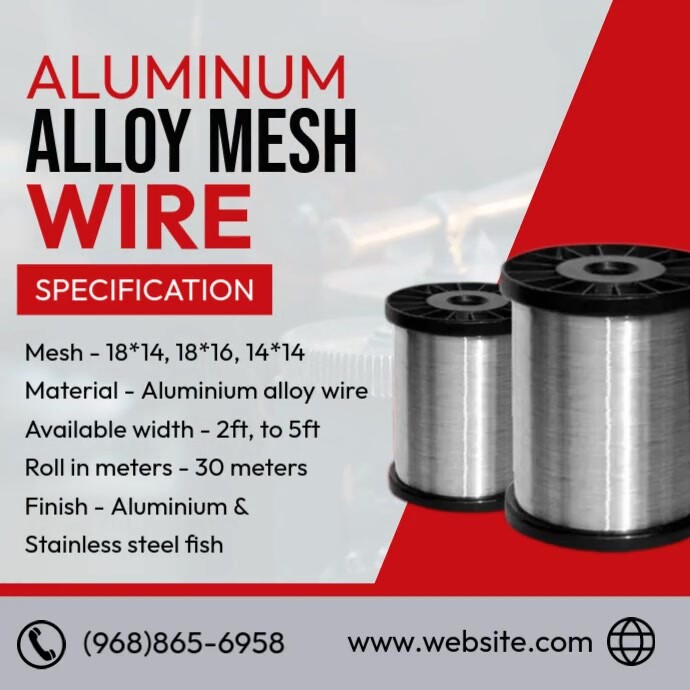 Aluminum Alloy Mesh Wire Template | PosterMyWall