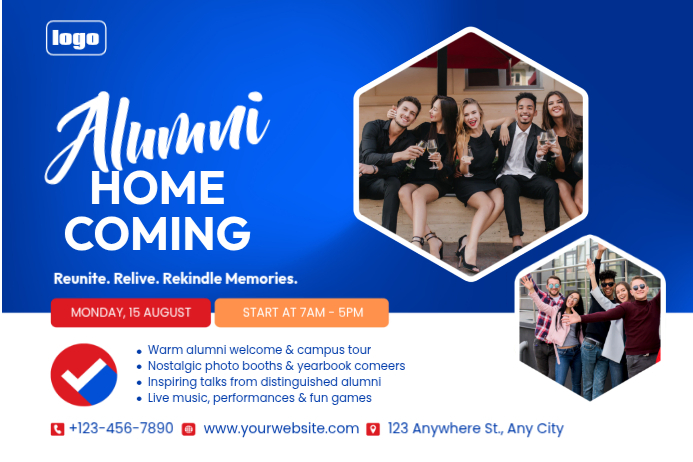 Alumni Homecoming Event Poster Template | PosterMyWall