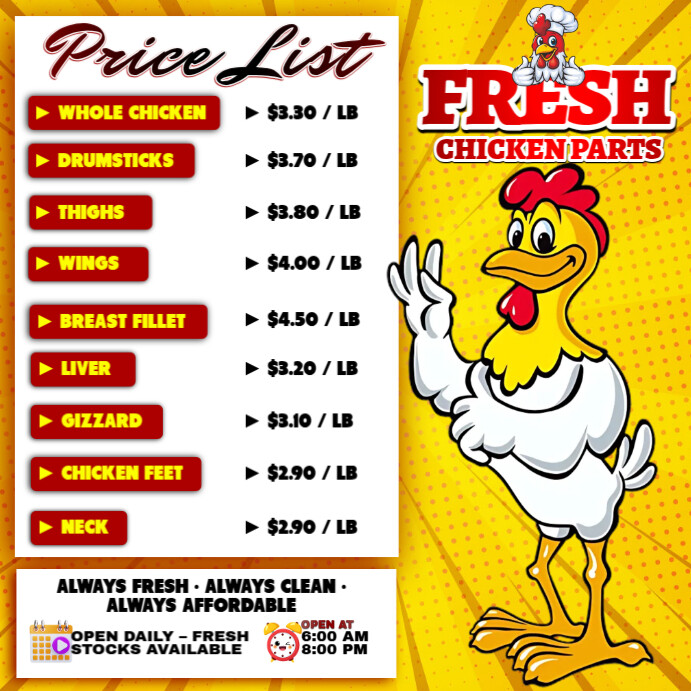Always Fresh, Clean And Affordable Template | PosterMyWall