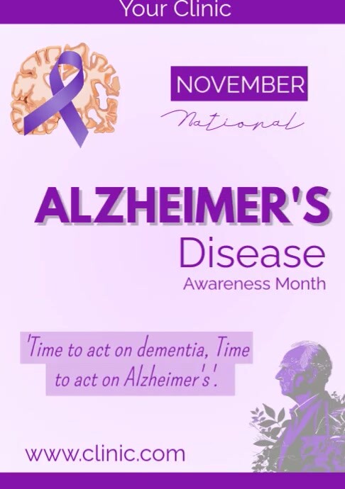 Copy of Alzheimer's disease awareness month November | PosterMyWall