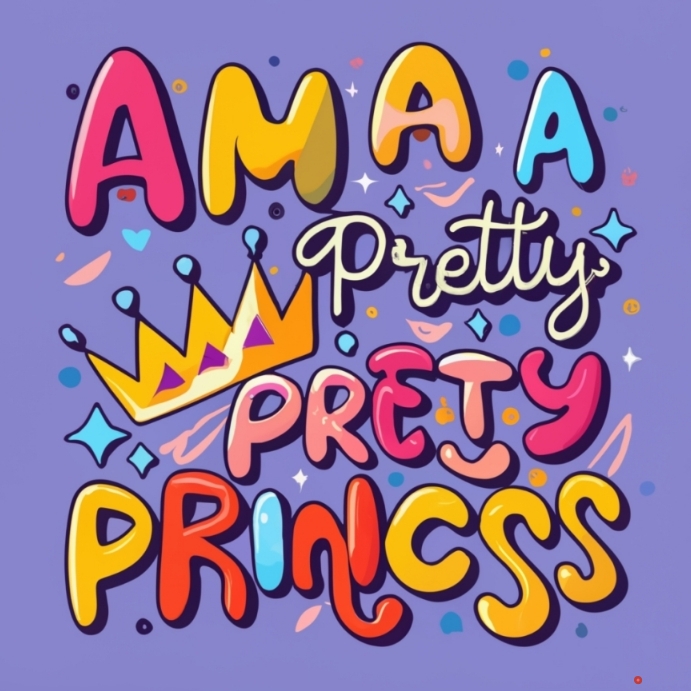 Am a pretty princess design template | PosterMyWall