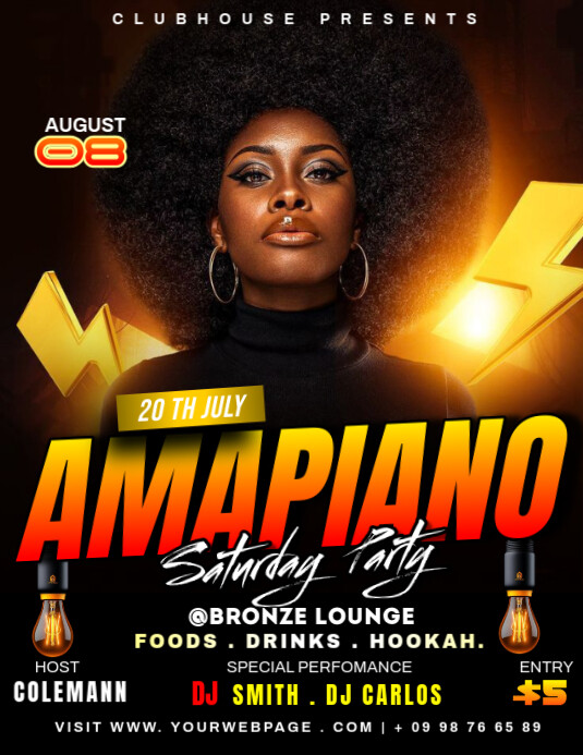 amapiano afrobeats posters Template | PosterMyWall