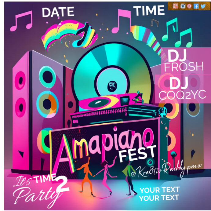 Amapiano fest Template | PosterMyWall