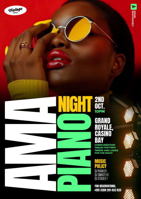 Copy of Amapiano Night Party Event Party Flyer A4 | PosterMyWall