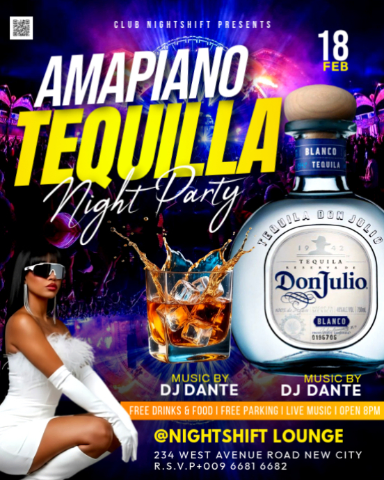 Amapiano tequilla Night Party tequilo festival tekila drink bar tekilla ...