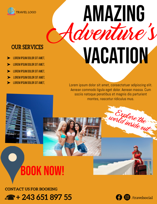 Plantilla de Amazing Adventure Vacation Flyer Template | PosterMyWall