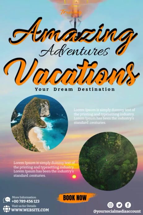 Amazing Adventures Vacation Template | PosterMyWall