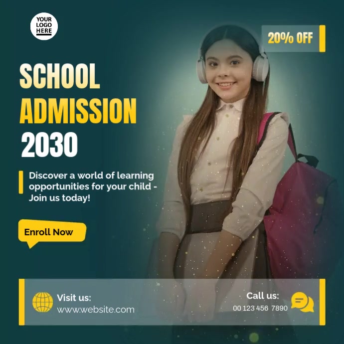 amazing school admission video Template | PosterMyWall