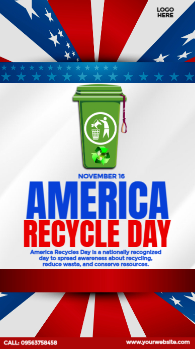 America Recycles Day Campaign Template | PosterMyWall