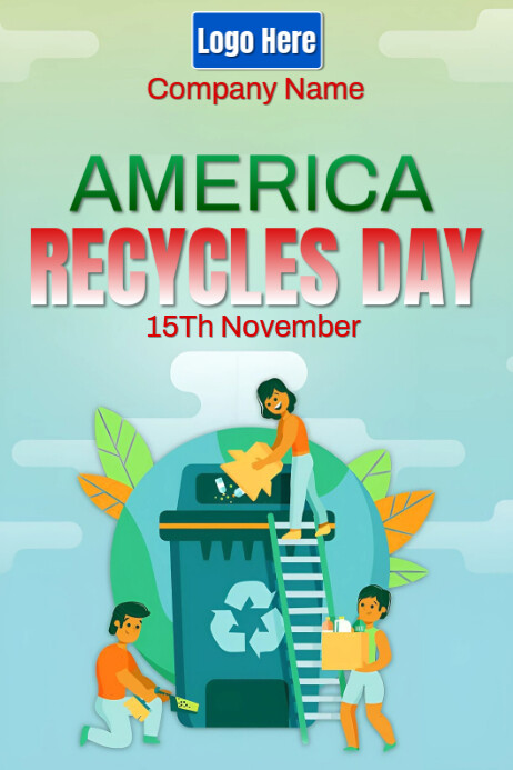 Plantilla de America Recycles Day Design | PosterMyWall