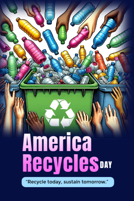 Plantilla de America recycles day | PosterMyWall