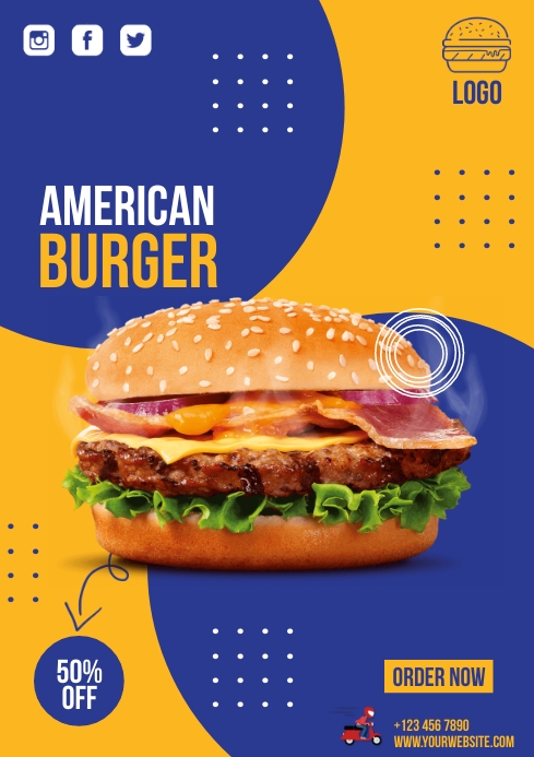 Copy of American Burger A1 | PosterMyWall