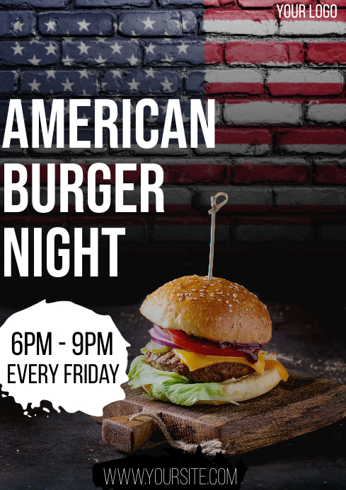 American Burger Night flyer Template | PosterMyWall