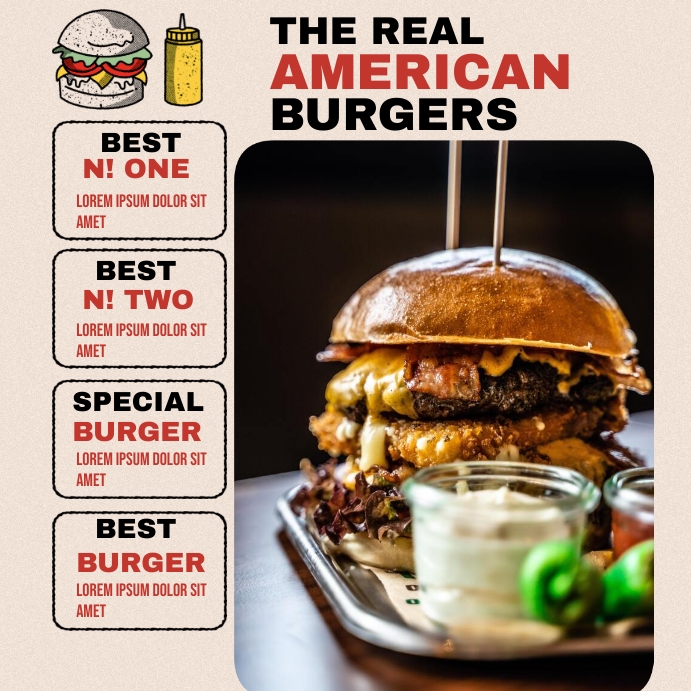 American Burgers Template | PosterMyWall