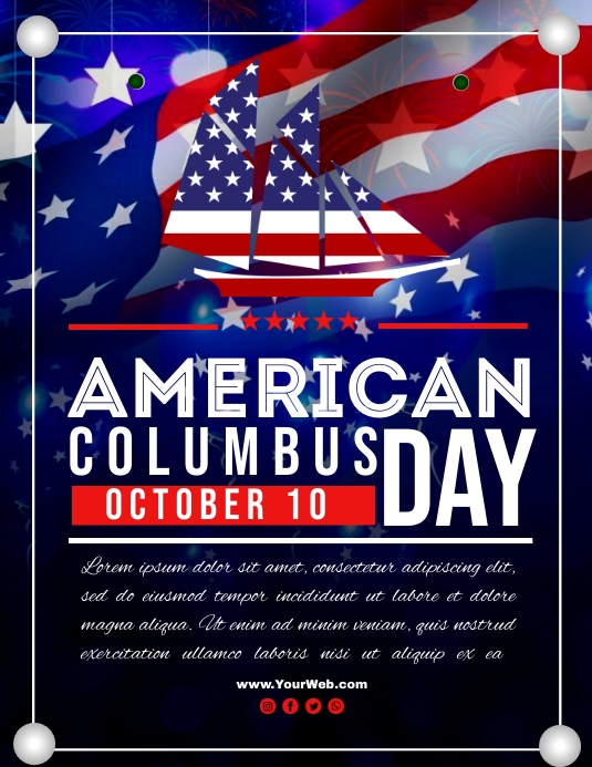 Copy of American Celebrating Columbus Day | PosterMyWall