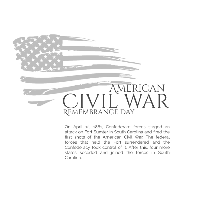 American Civil War Instagram Post Template | PosterMyWall