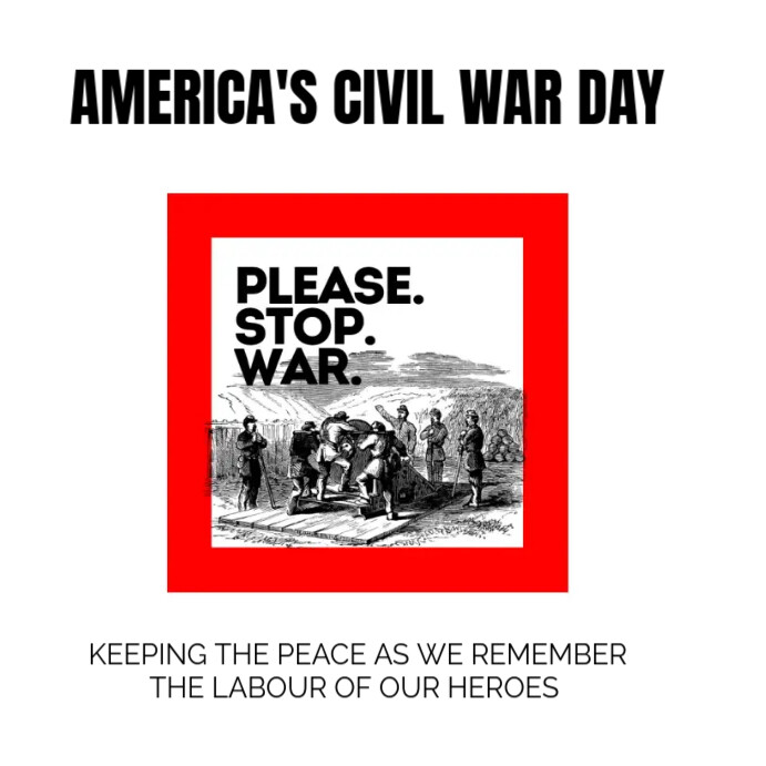 American Civil way Remembrance day flyer Template | PosterMyWall