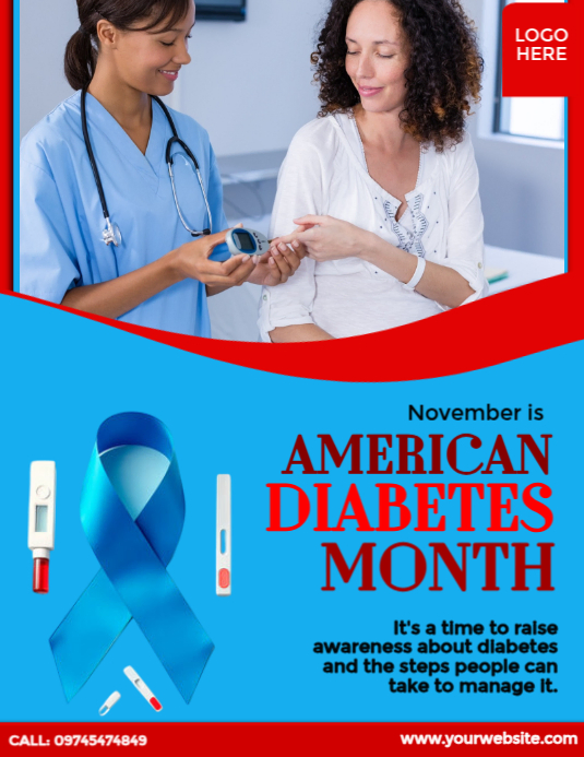 American Diabetes Month Flyer Template | PosterMyWall