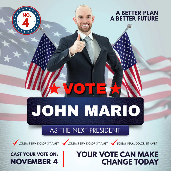 American Elections Online Ad Template | PosterMyWall