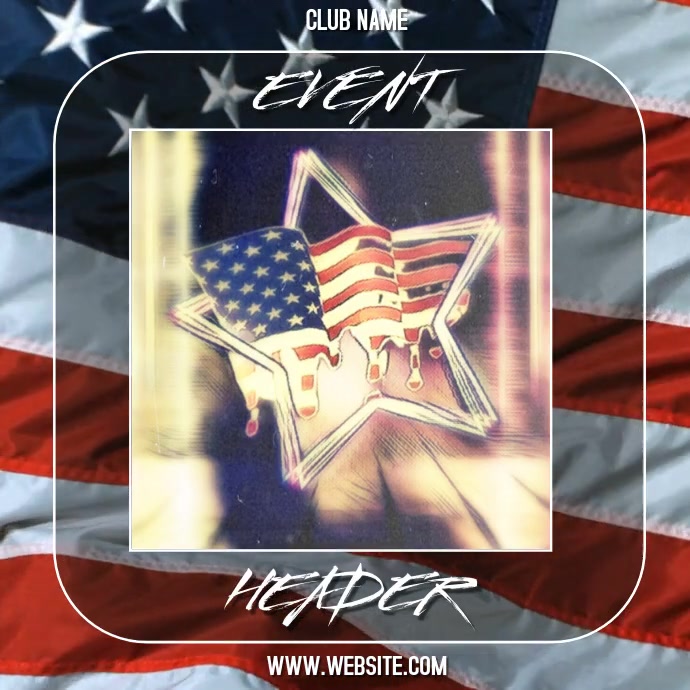 AMERICAN FLAG AD SOCIAL MEDIA TEMPLATE | PosterMyWall