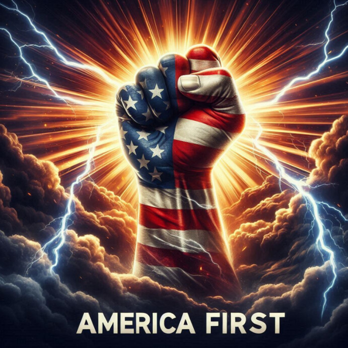 American flag of strength Template | PosterMyWall