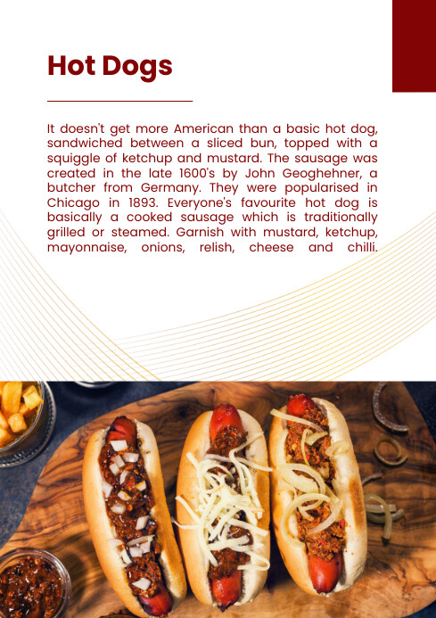 American Food Booklet Template | PosterMyWall
