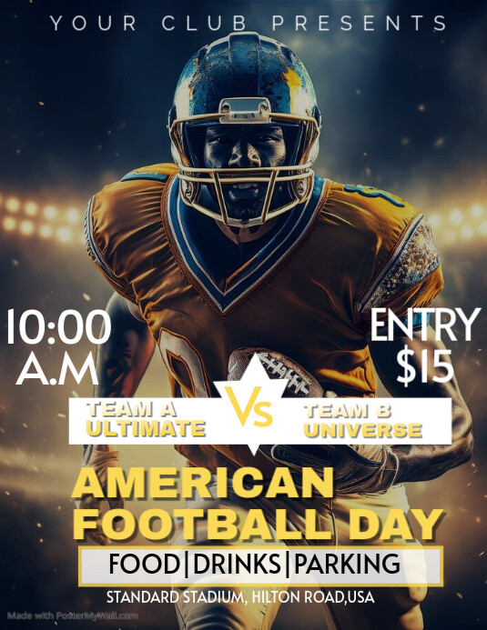 Copy of American football Day | PosterMyWall