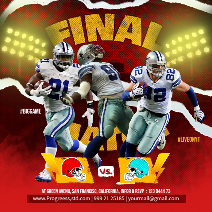 American Football Event Template | PosterMyWall