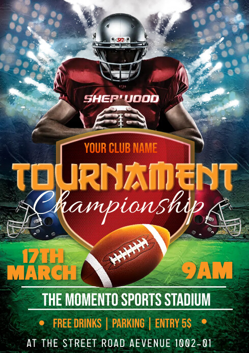 american football flyer Template | PosterMyWall