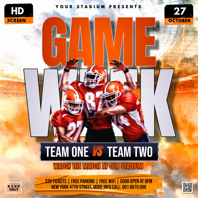 american football game week flyer Template | PosterMyWall