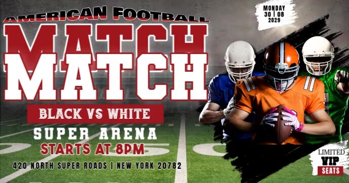 Copy of American Football Match | PosterMyWall
