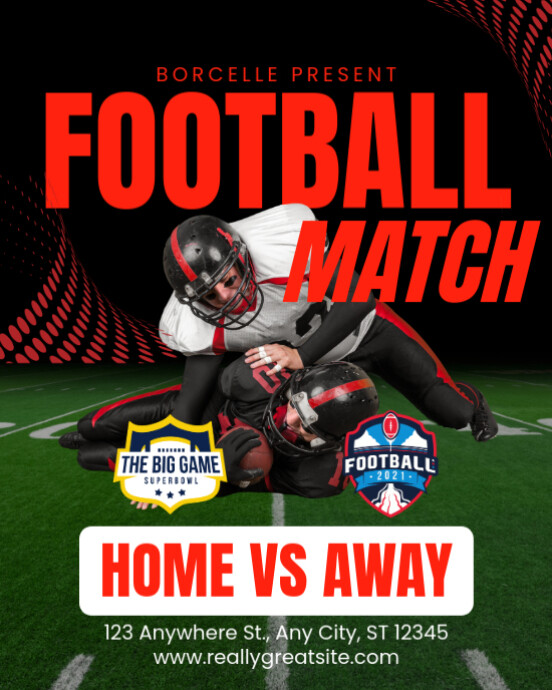 American Football Match Facebook Post Template | PosterMyWall