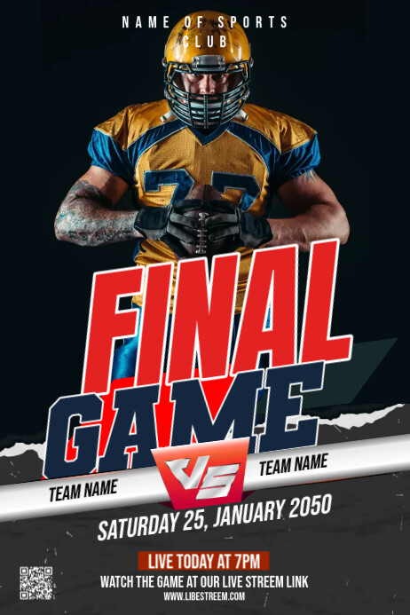 American Football Poster Template | PosterMyWall