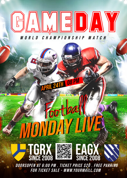 American Football Poster Template | PosterMyWall