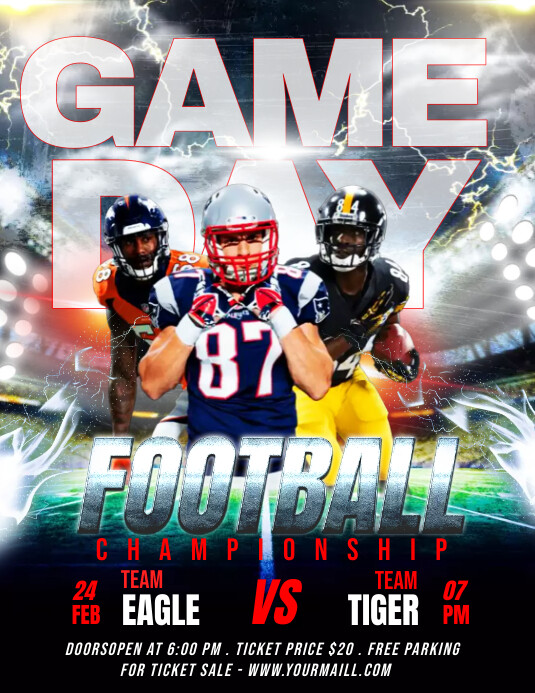 American Football Poster Template | PosterMyWall