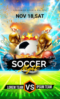 Gameday football match livestream poster Template | PosterMyWall