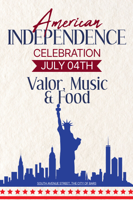 American Independence Celebration Invitation Template | PosterMyWall
