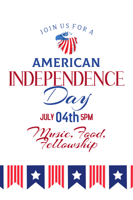 Plantilla de American Independence Day Invitation | PosterMyWall