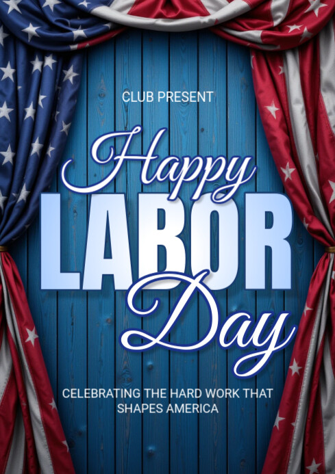 Plantilla de American Labor Day A4 | PosterMyWall