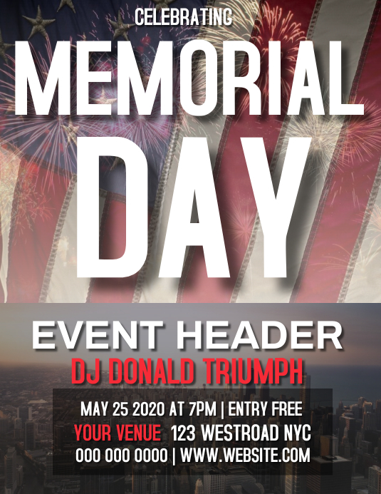 AMERICAN PARTY EVENT FLYER TEMPLATE | PosterMyWall