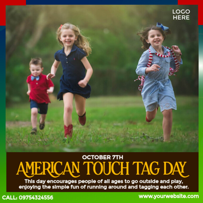 American Touch Tag Day Template | PosterMyWall
