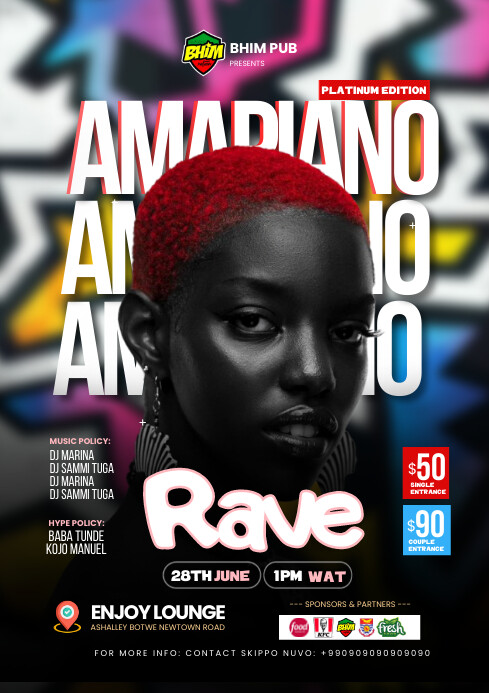 Ammaliano Rave Party Poster Template | PosterMyWall