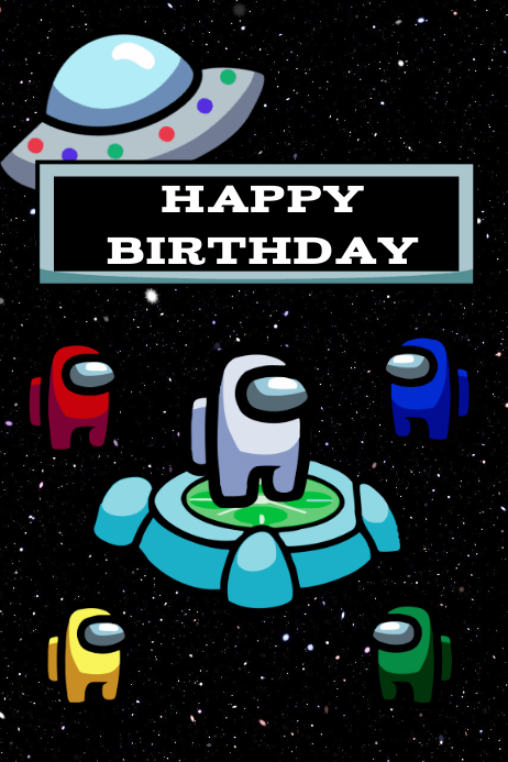 Among Us Birthday Banner Template | PosterMyWall