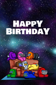 Among Us Birthday Banner Template | PosterMyWall