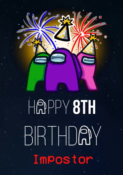 Among Us Online Greeting Video 2 Template | PosterMyWall