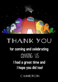 Among Us Birthday Invitation 8 Template | PosterMyWall