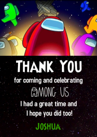 Among Us Birthday Invitation White Template | PosterMyWall