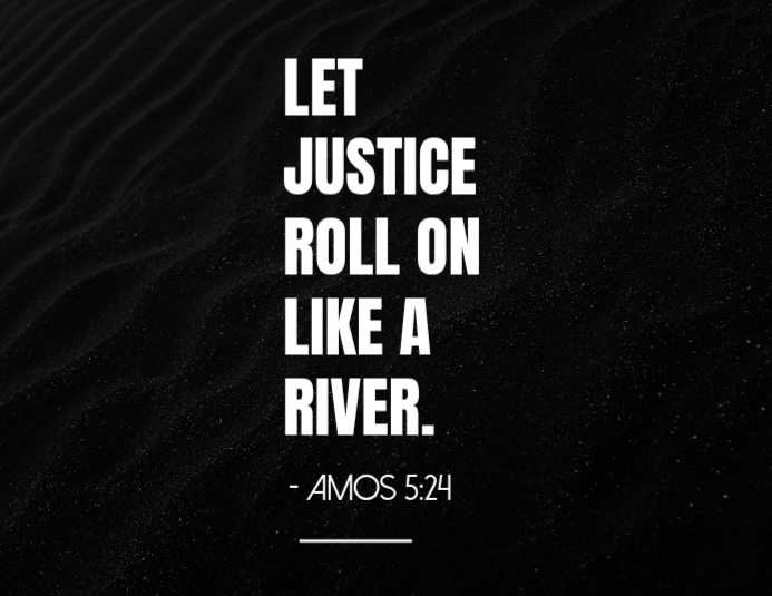 Amos 5:24 Christian Justice Scripture Poster Bold Faith Typography Art ...