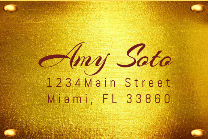 Amy Soto label adress Templat | PosterMyWall