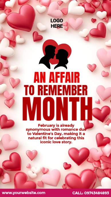 An Affair to Remember Month Ad Template | PosterMyWall